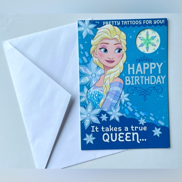 Disney | Party Supplies | New Disney Frozen Gift Card Tattoo Set Bundle ...